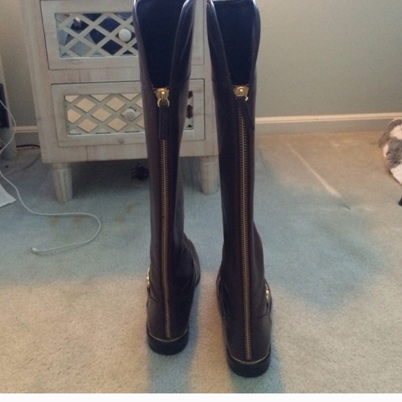 Coach | Shoes | Chestnut Dark Brown Coach Madeline Boots W Zipper ...